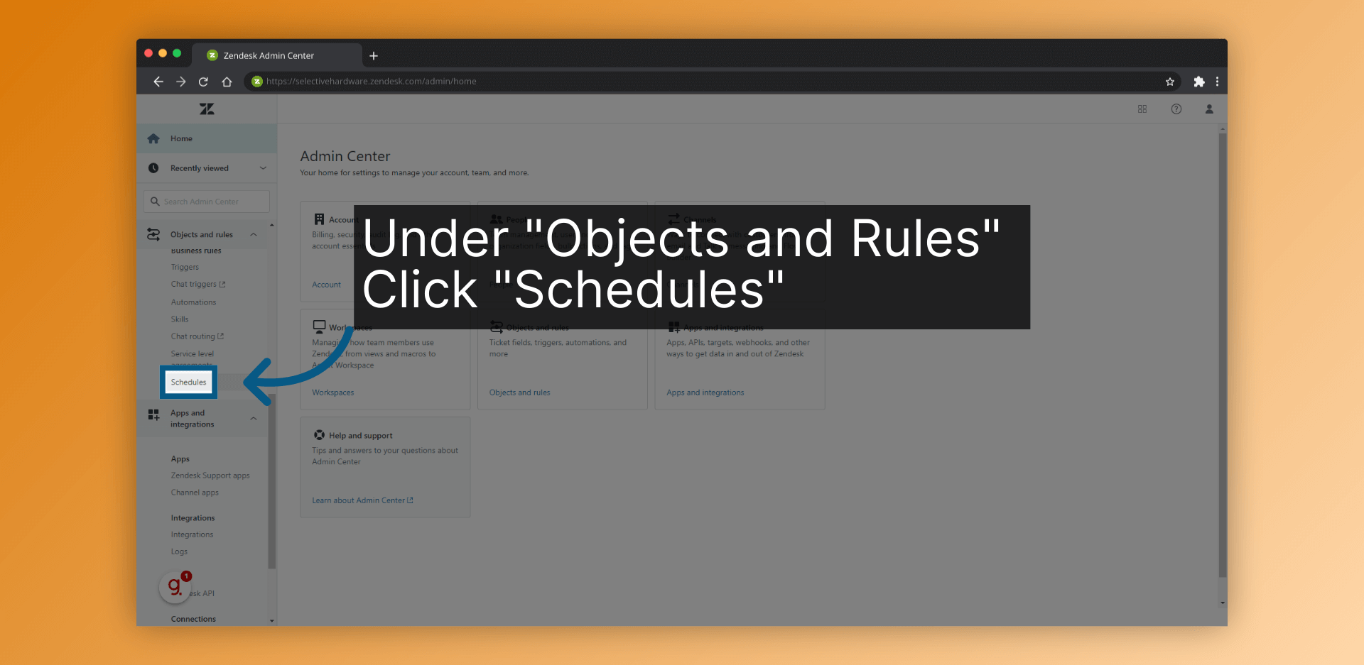 How to create a schedule on Zendesk - Guidde | Gallery