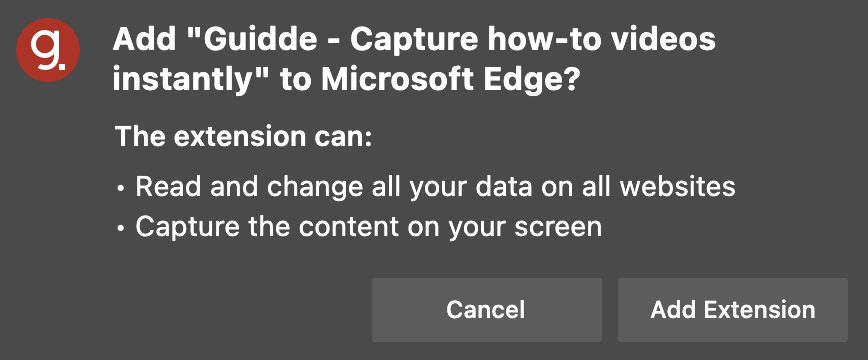 Guidde - Edge extension for video capture | Guidde