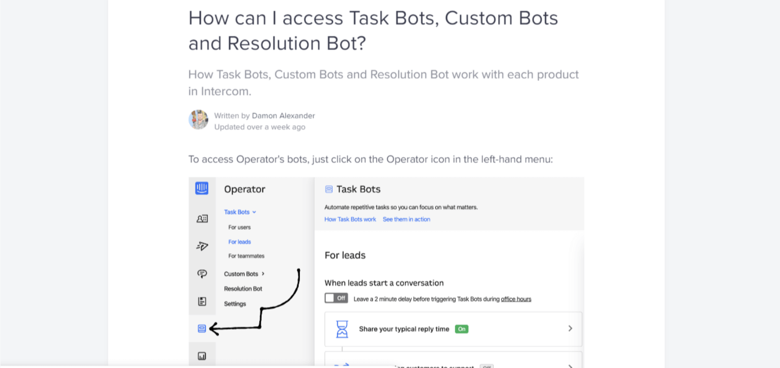 How can I access Task Bots, Custom Bots and Resolution Bot?
