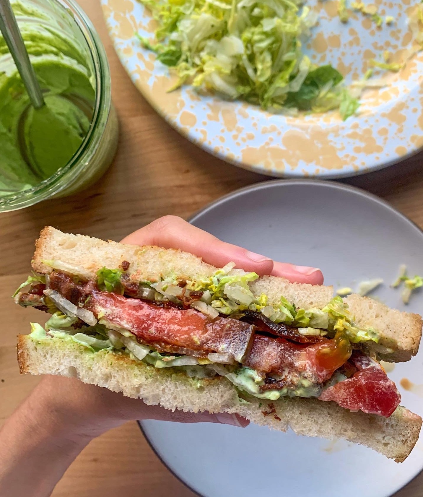 My Perfect BLT with Basil Mayo