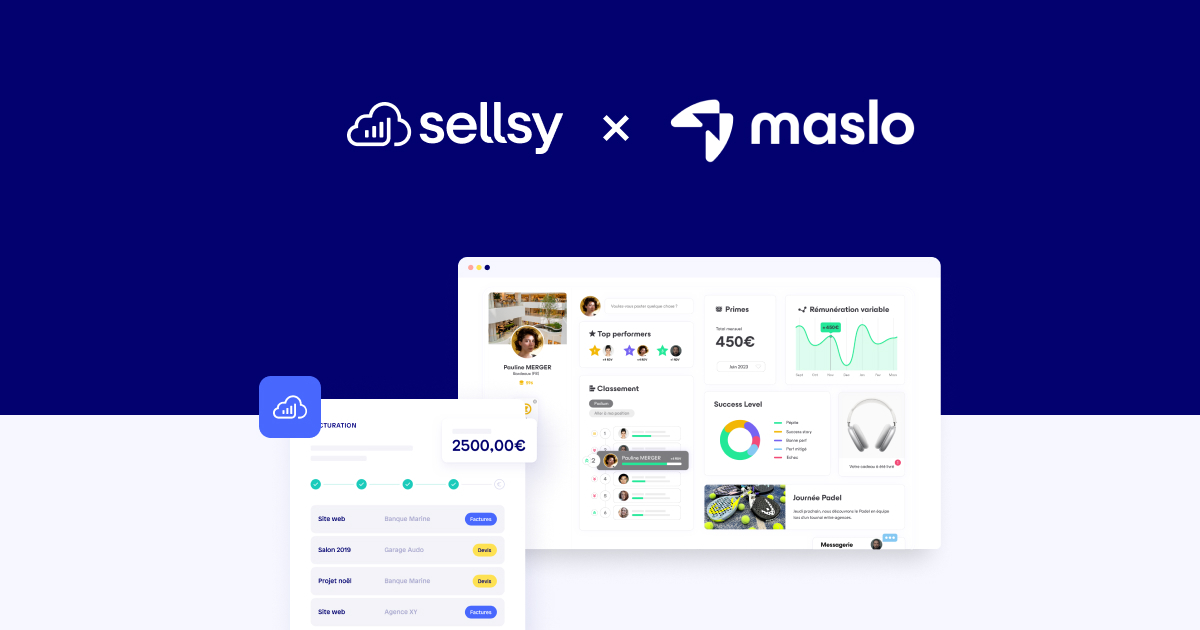 Maslo s'intègre avec la suite Sellsy