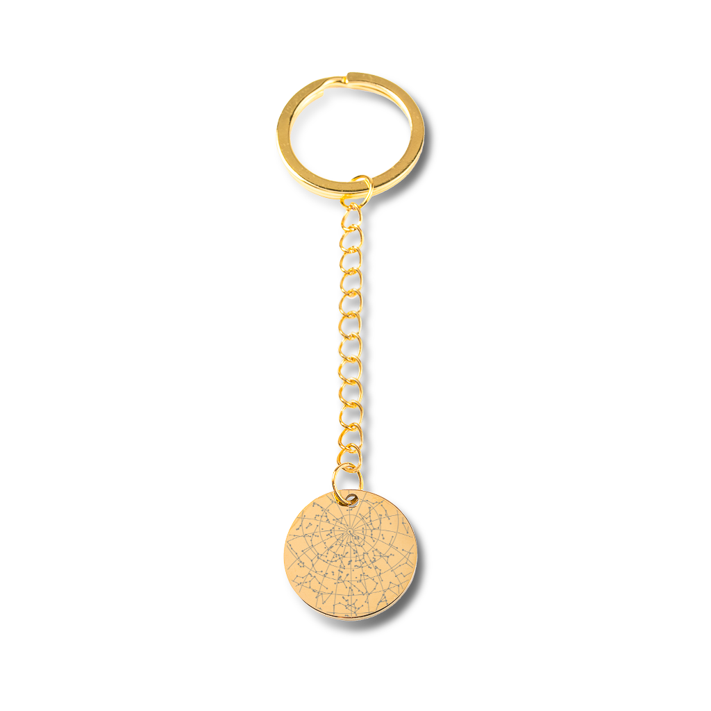 Print on Demand Jewelry - Custom Star Map Keychain