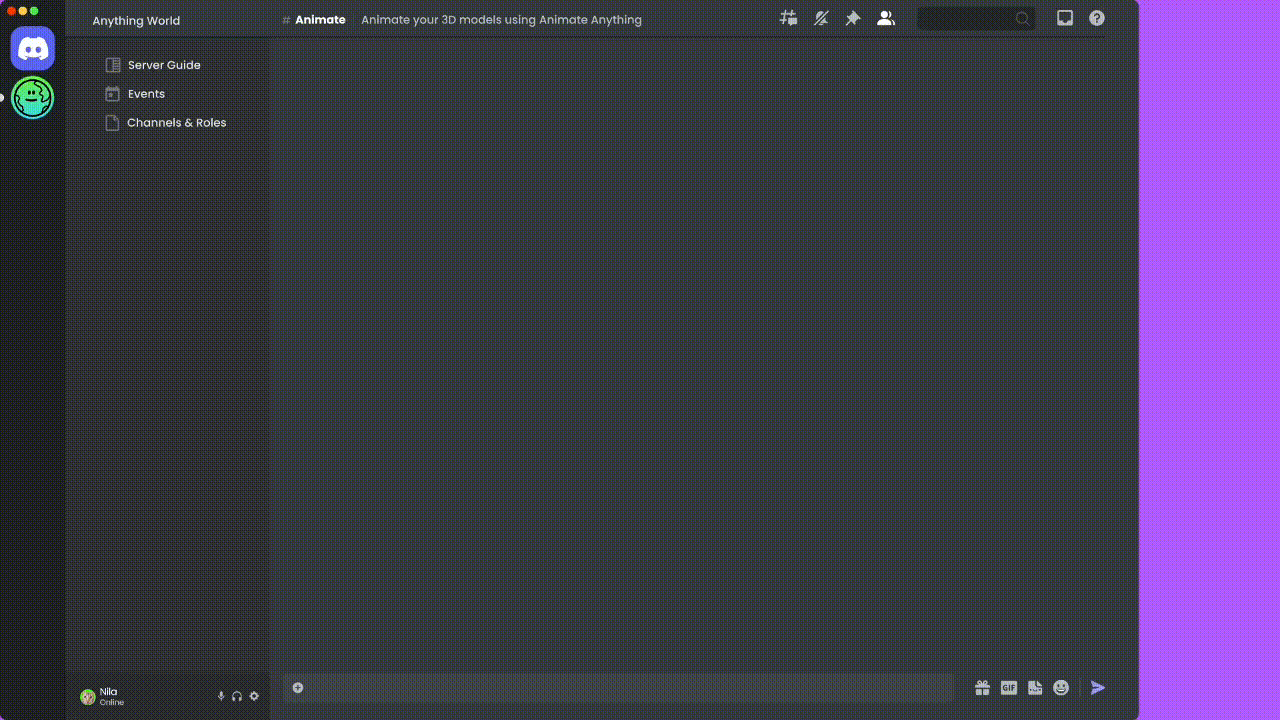 3D Animation Discord Bot | Anything World