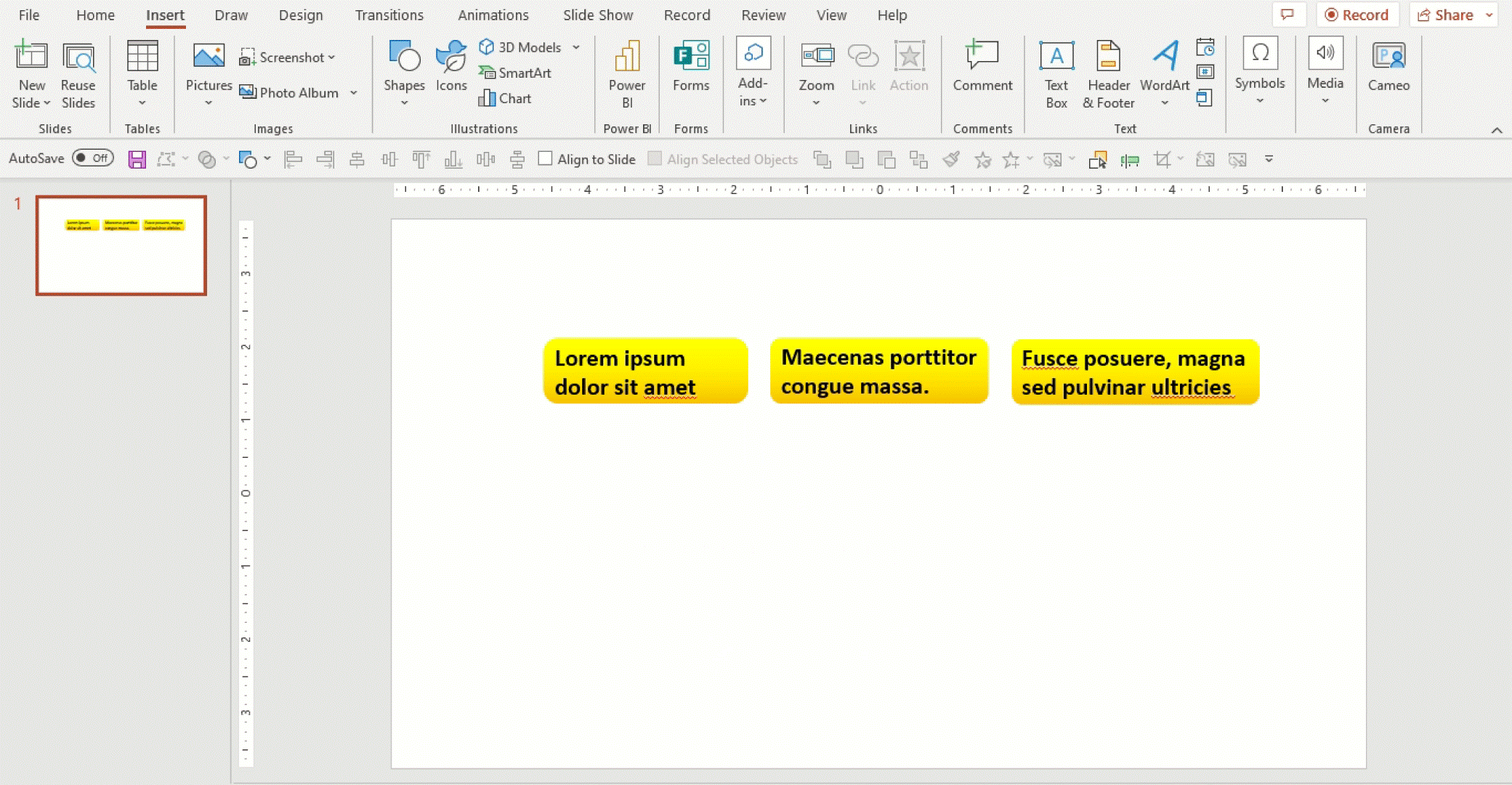How to automatically align items in PowerPoint