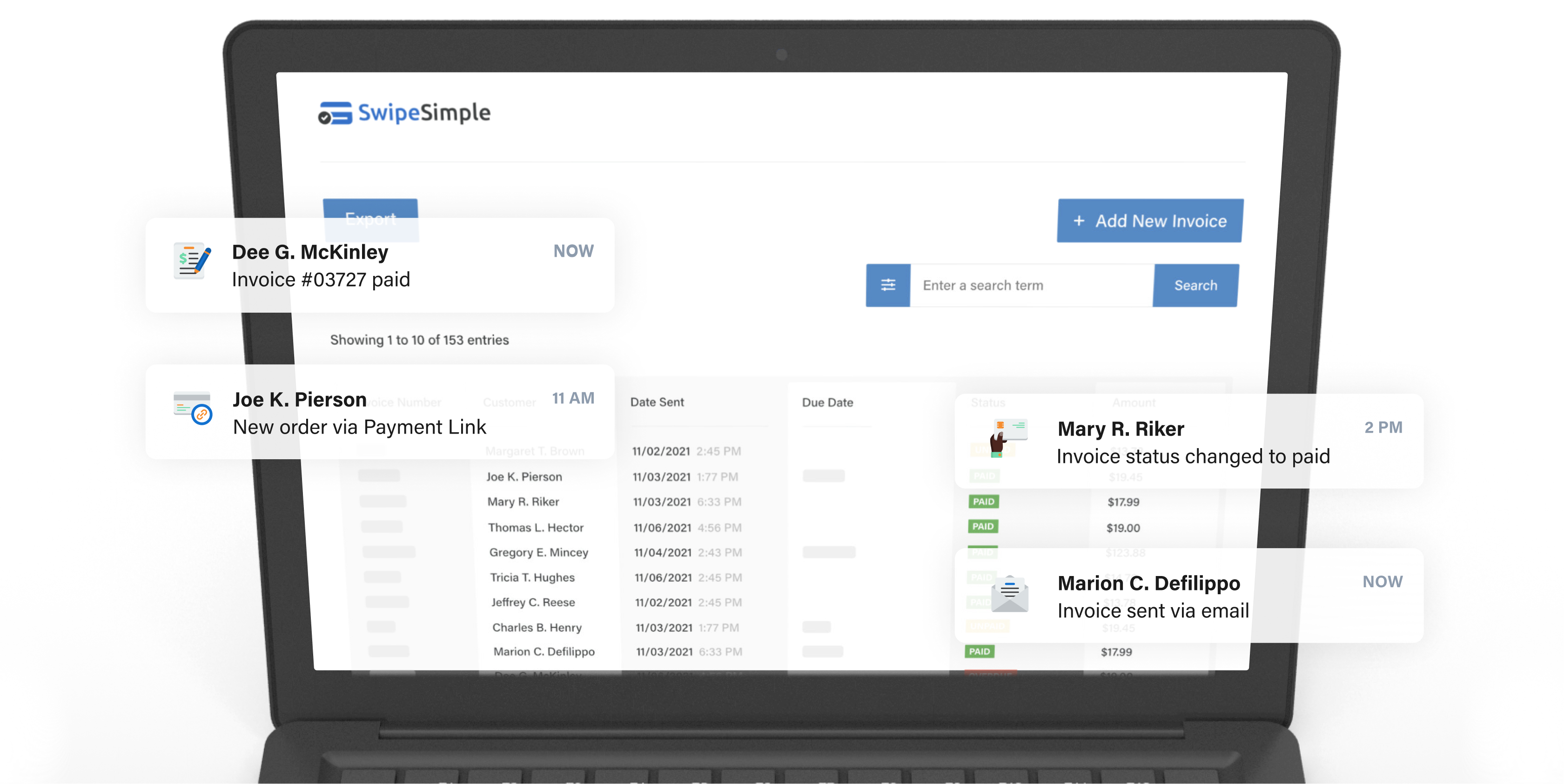 Take payments anywhere your business takes you with SwipeSimple.