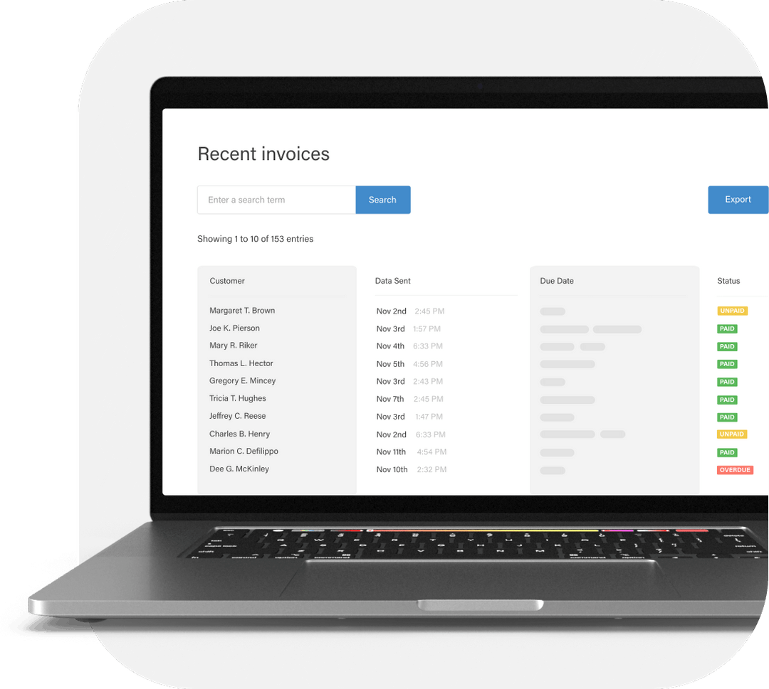 Send & receive invoices via email or SMS text