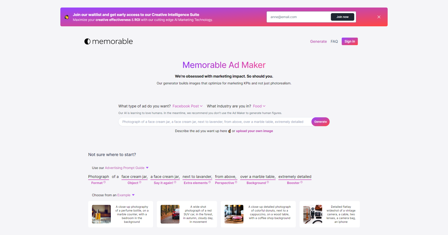 AI Solution - Memorable Ad Maker