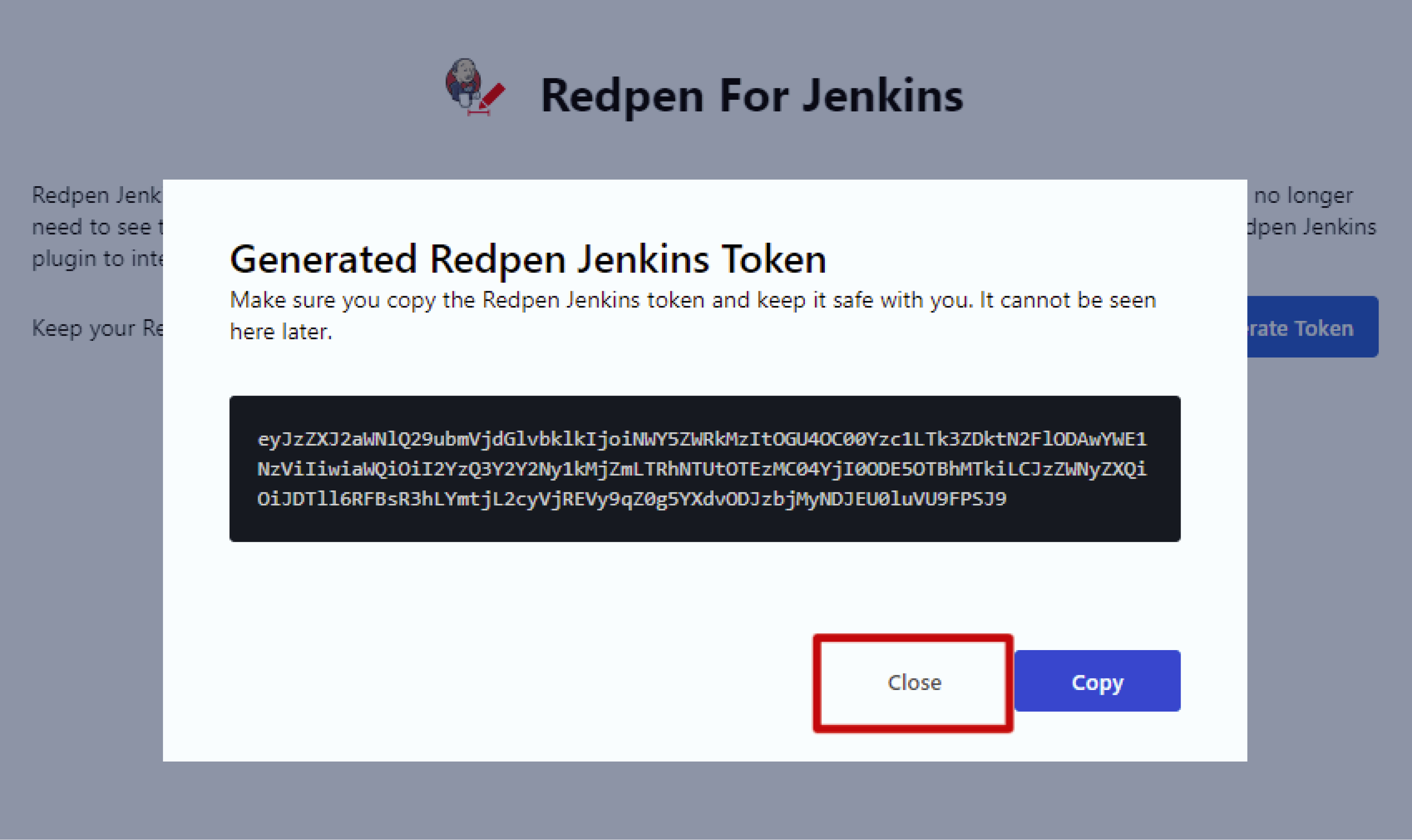Generate Redpen Jenkins Token | Redpen
