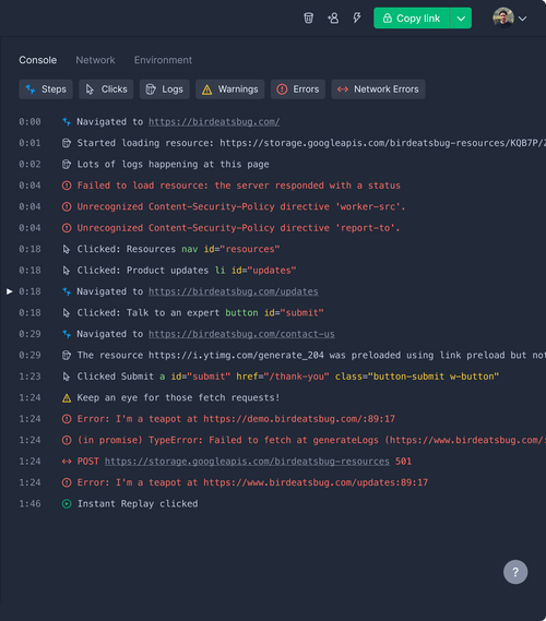 Fast & Effective Bug Reporting Tool | Bird Eats Bug