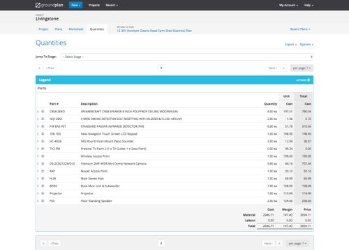 Cloud Based Electrical Estimating & Takeoff Software - Groundplan