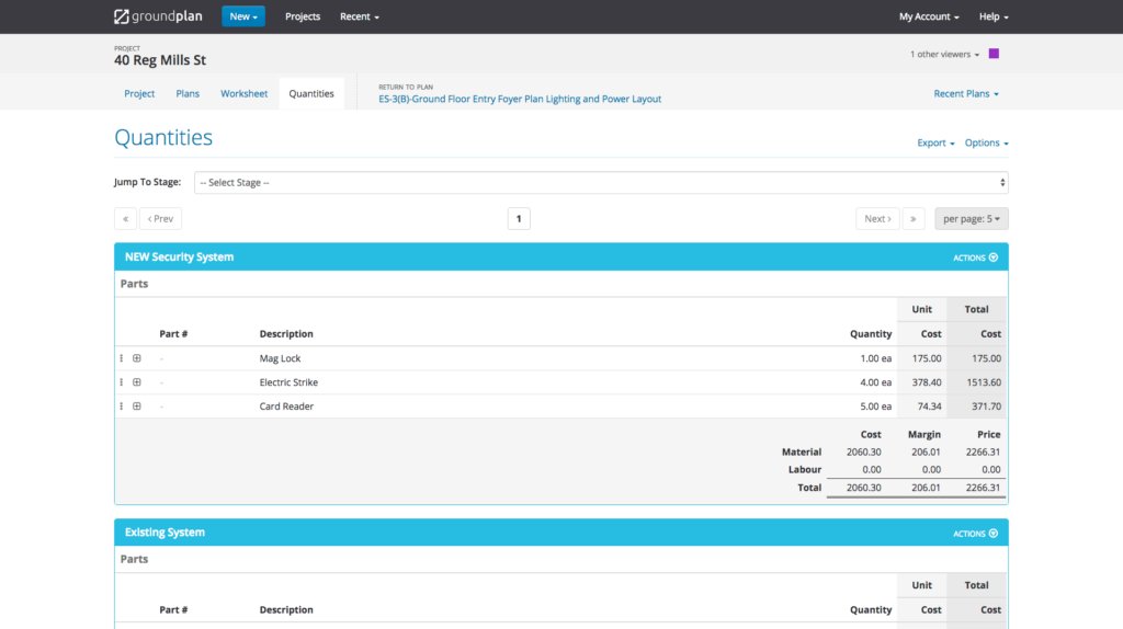 Cloud Based Security Estimating & Takeoff Software - Groundplan