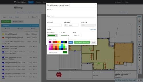 Cloud Based Plasterboard Estimating & Takeoff Software - Groundplan