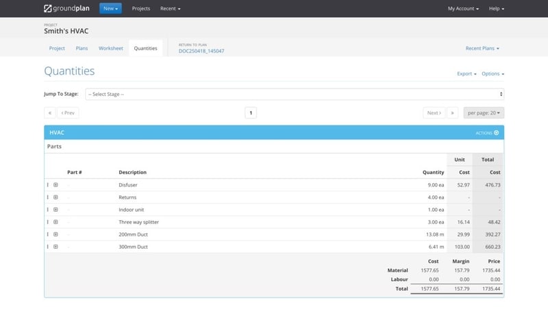 Cloud Based HVAC Estimating & Takeoff Software - Groundplan