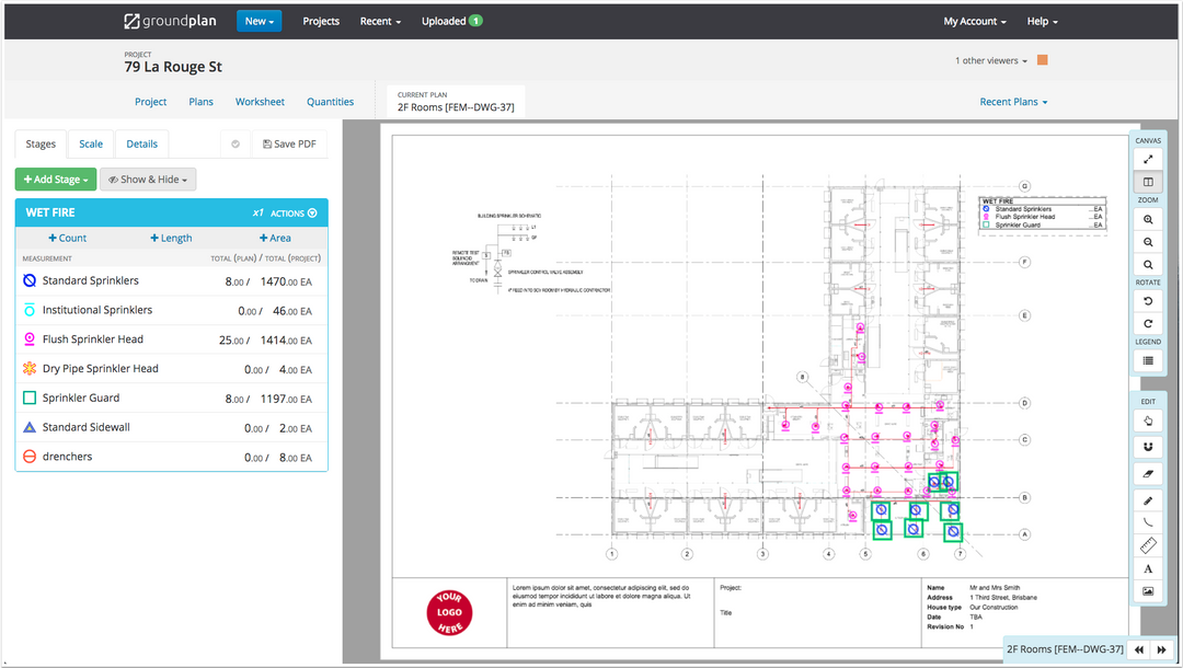 Cloud Based Fire Estimating & Takeoff Software - Groundplan