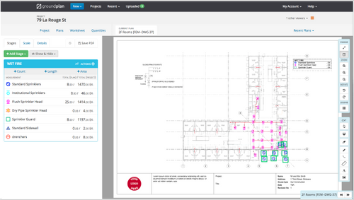 Cloud Based Fire Estimating & Takeoff Software - Groundplan