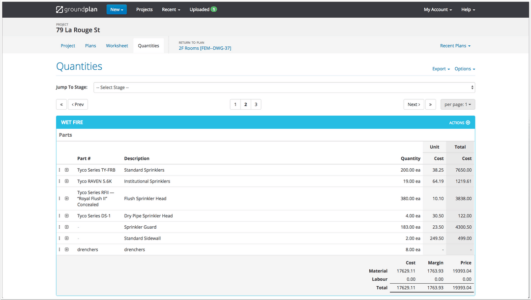 Cloud Based Fire Estimating & Takeoff Software - Groundplan