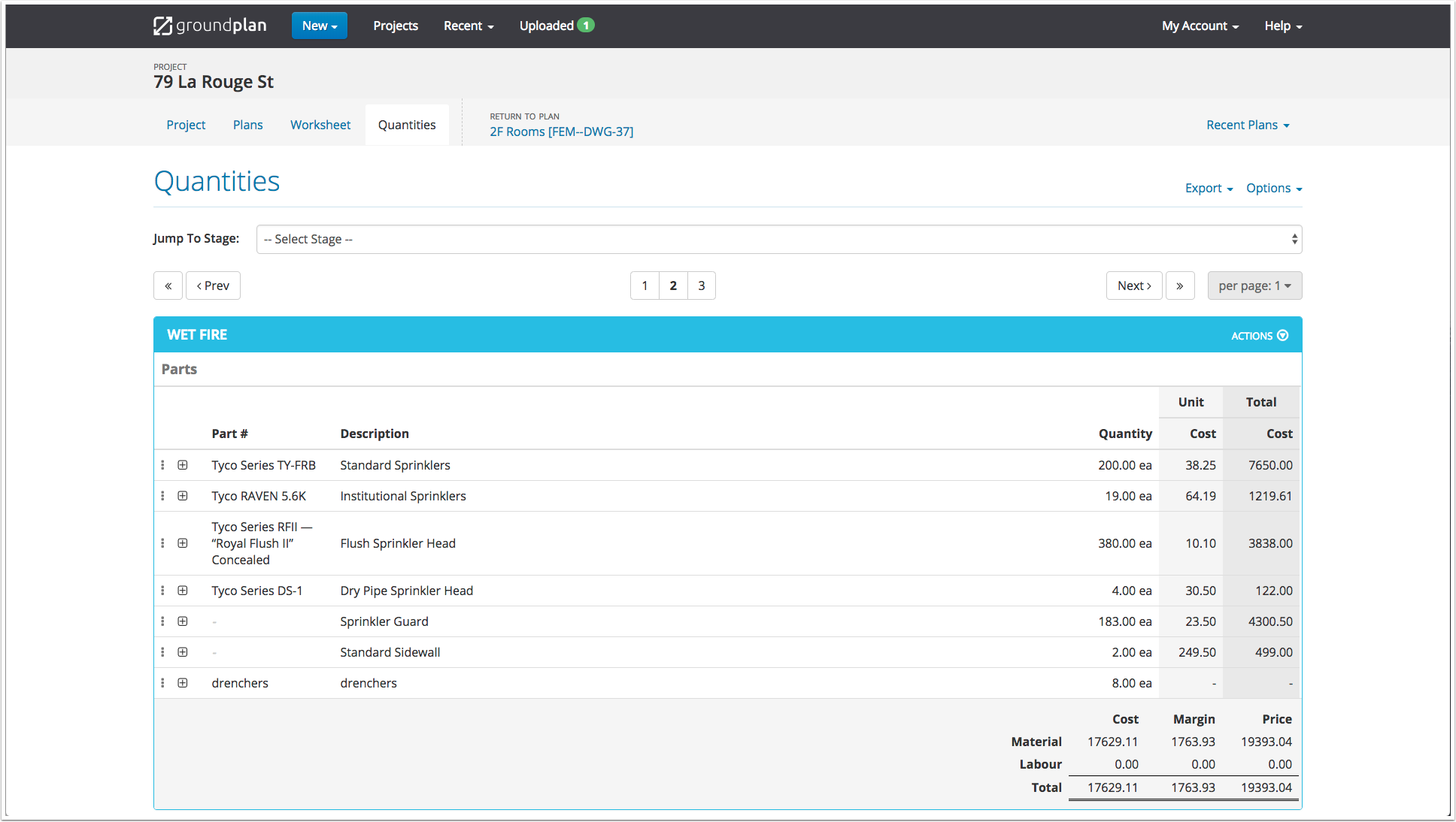 Cloud Based Fire Estimating & Takeoff Software - Groundplan