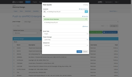 The Groundplan & simPRO integration
