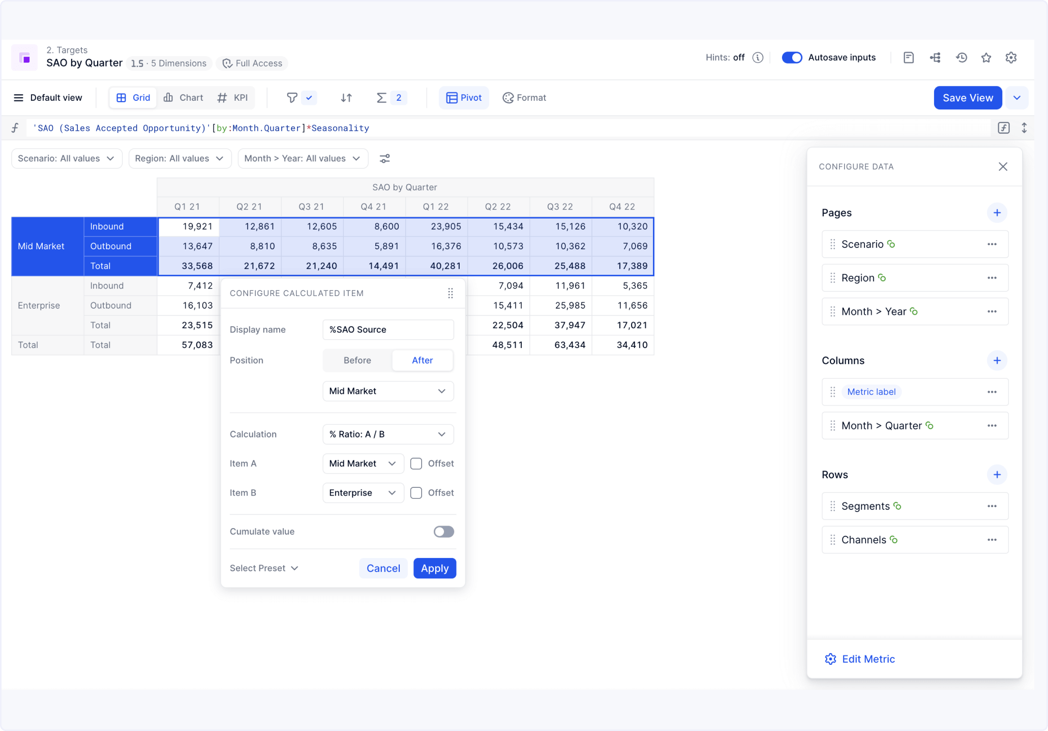 Pigment Platform: next-generation integrated business planning