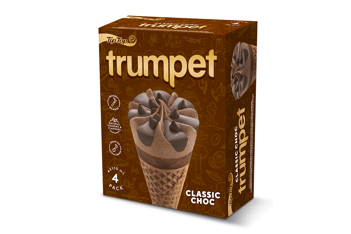 Tip Top Chocolate Trumpet Ice Cream - Tip Top