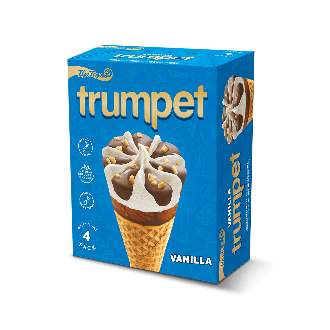 Tip Top Vanilla Trumpet Ice Cream - Tip Top