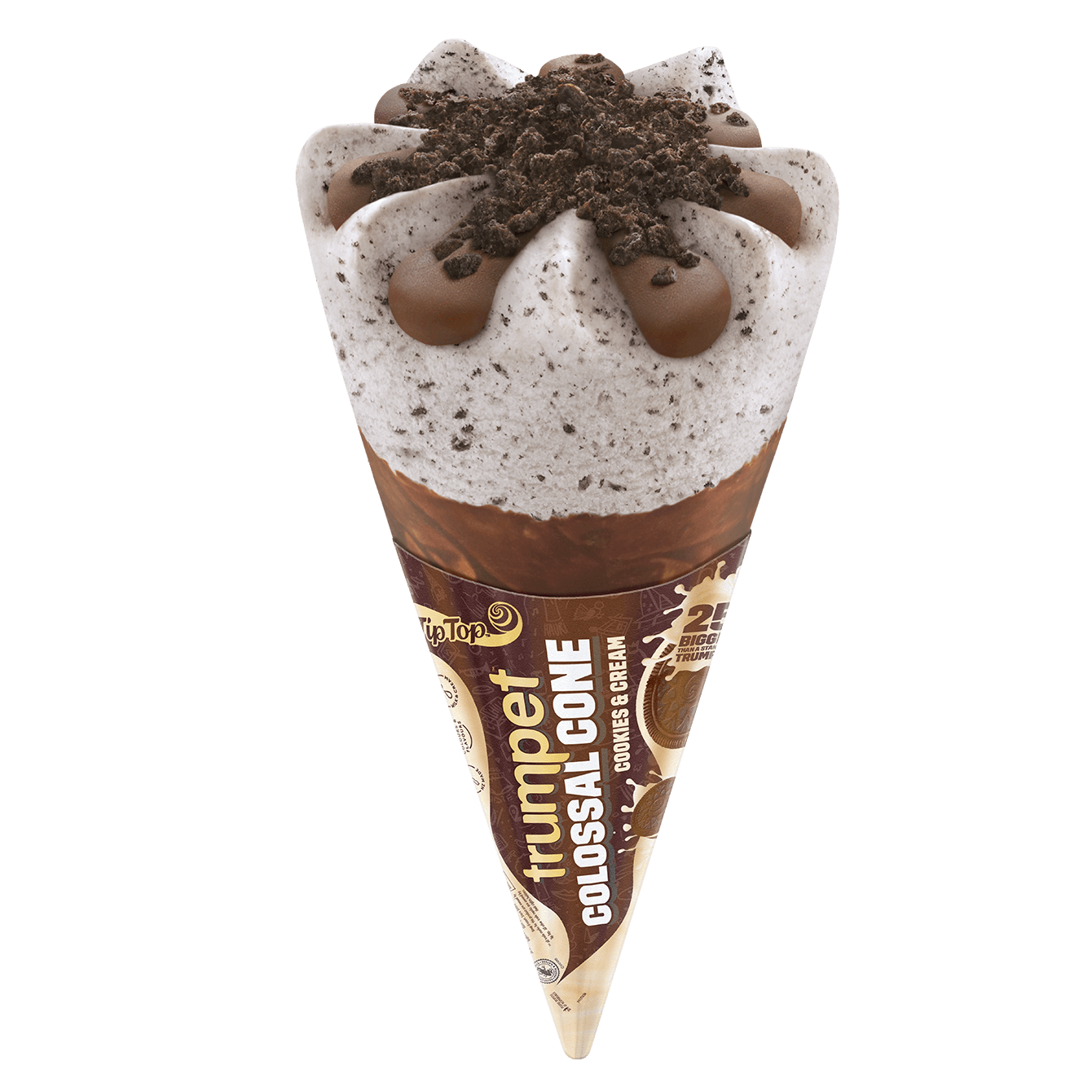 Tip Top Colossal Cone Cookies & Cream Ice Cream - Tip Top