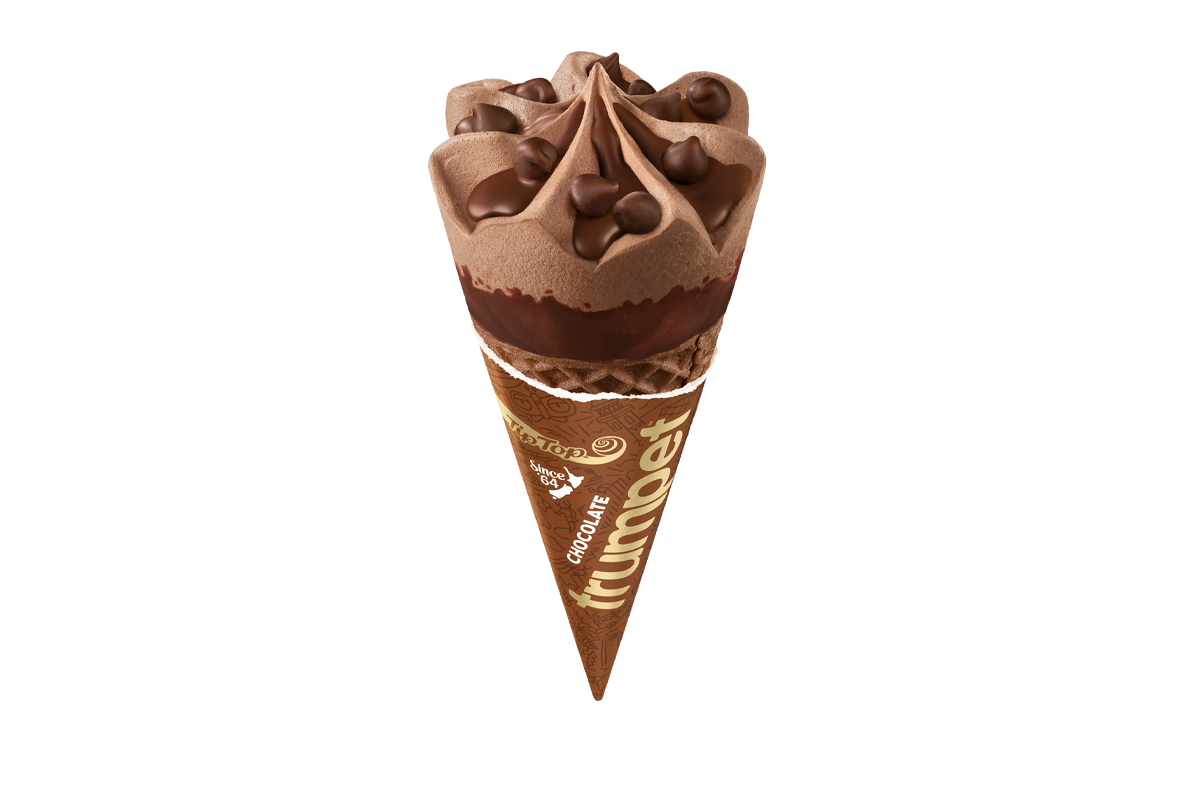 Tip Top Chocolate Trumpet Ice Cream - Tip Top