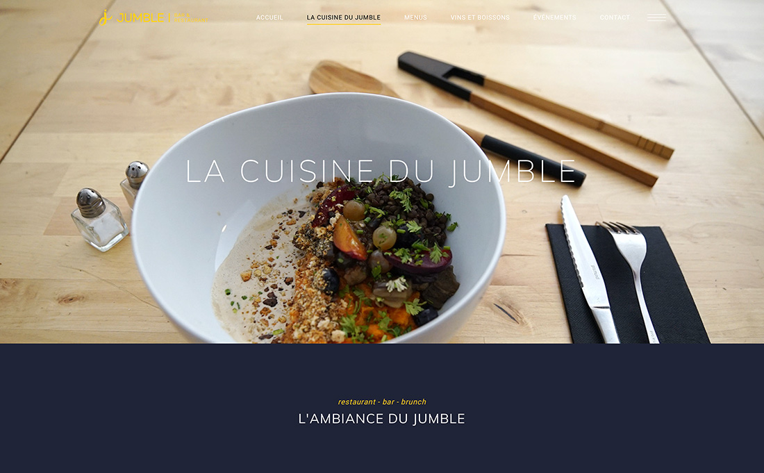 Jumble restaurant - Webdesign & Développement - Motion Design - Photos ...