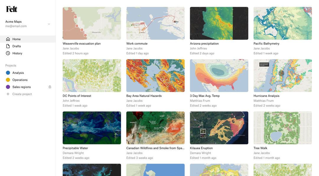 Felt - The best way to work with maps on the internet