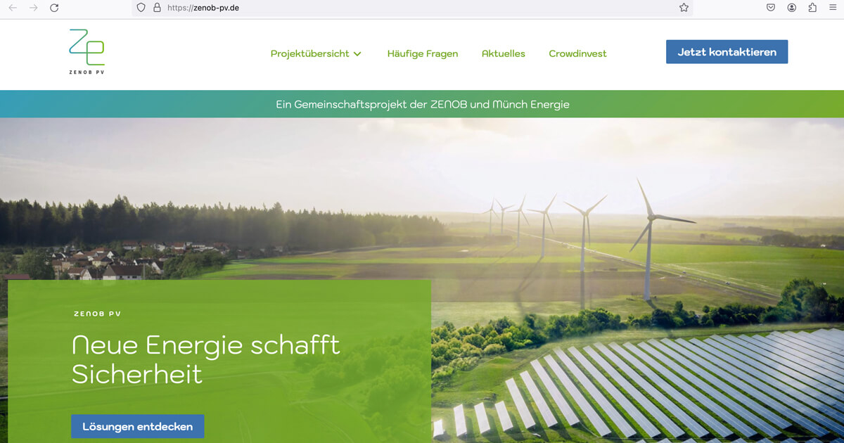 Die neue ZENOB PV-Homepage ist online! | ZENOB