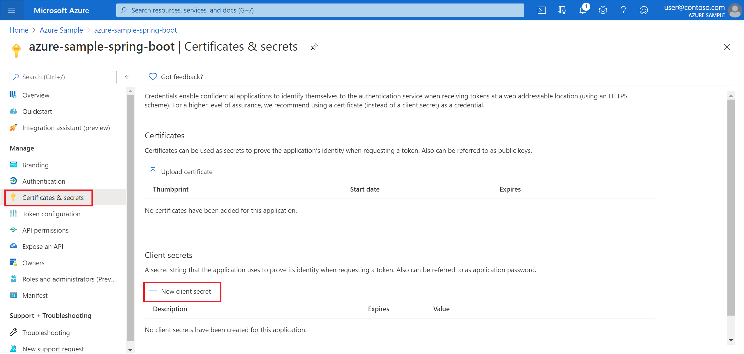 User Authentication with Azure Active Directory with Spring Boot