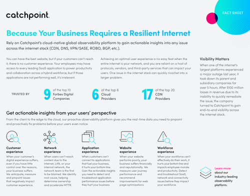 Catchpoint Overview Fact Sheet