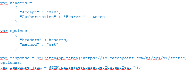 Pull Catchpoint Data into Google Docs with New API