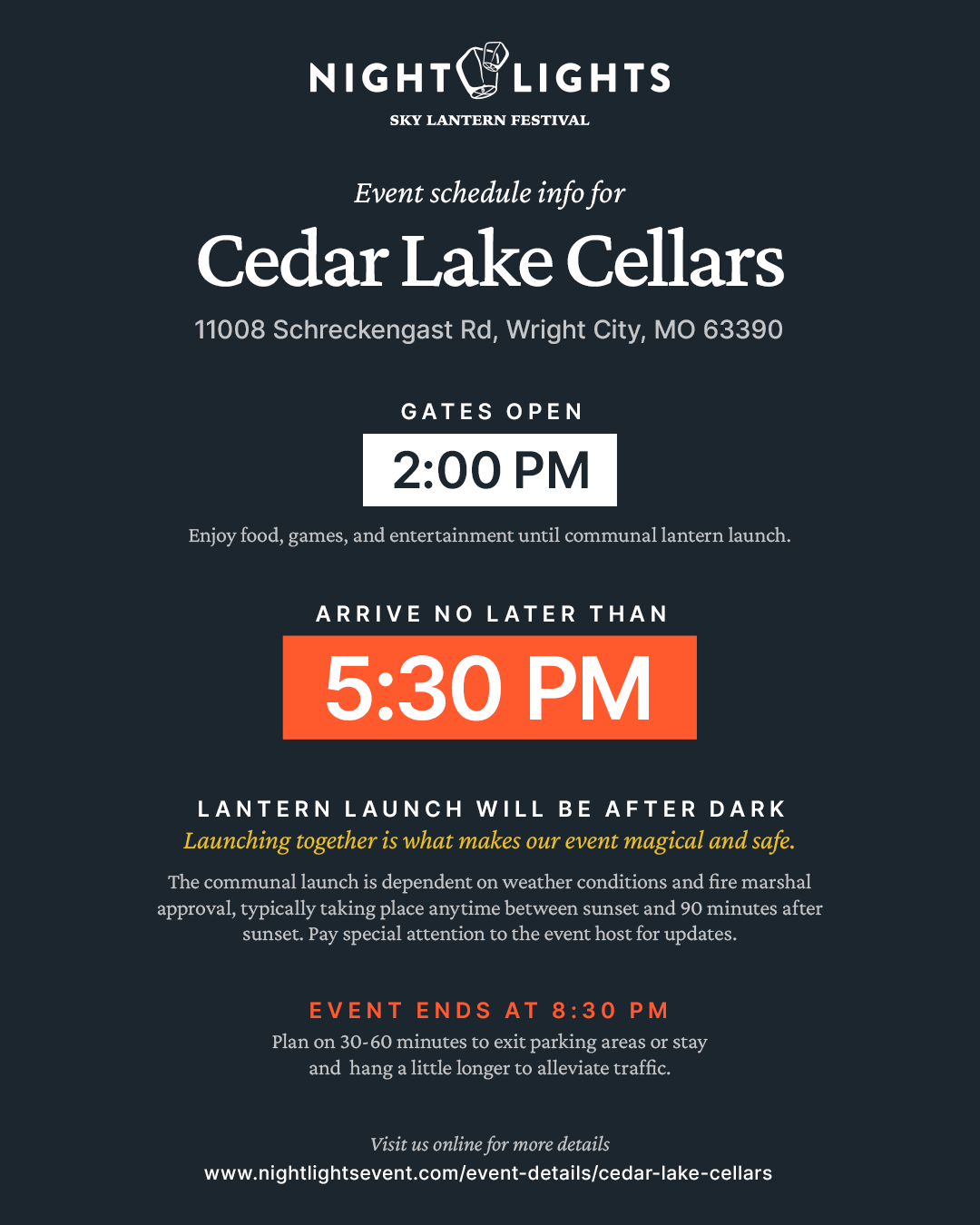 Cedar Lake Cellars Event Details