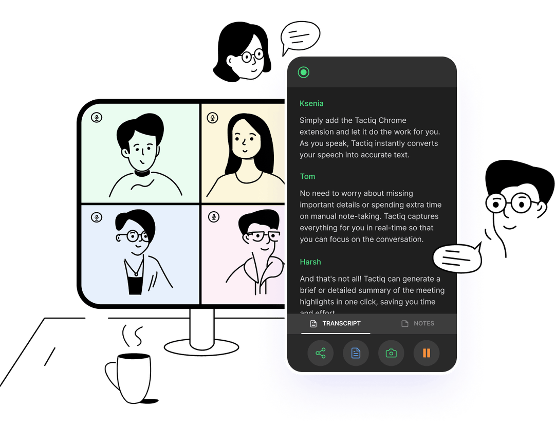 Tactiq | The #1 Live Transcript for Google Meet, Zoom and MS Teams