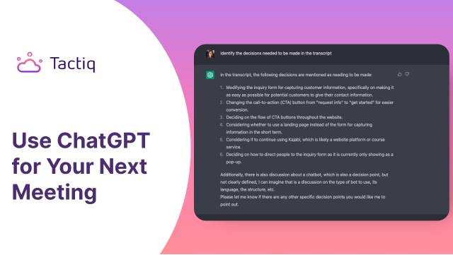 4 Ways You Can Use ChatGPT for Your Next Meeting