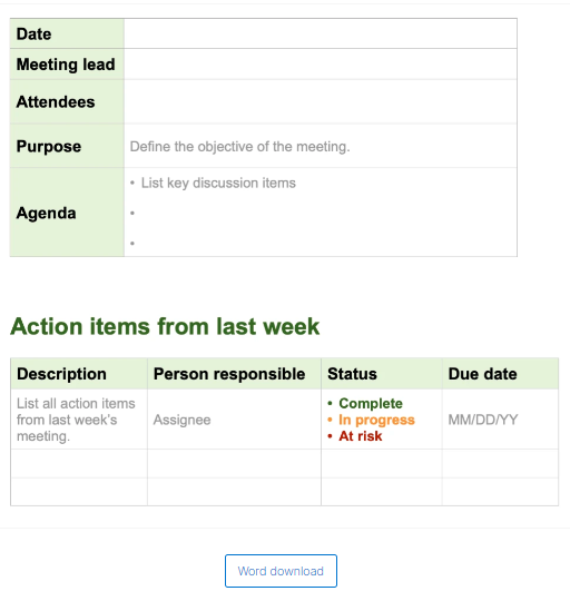 Write Perfect Meeting Minutes With These 20 Templates