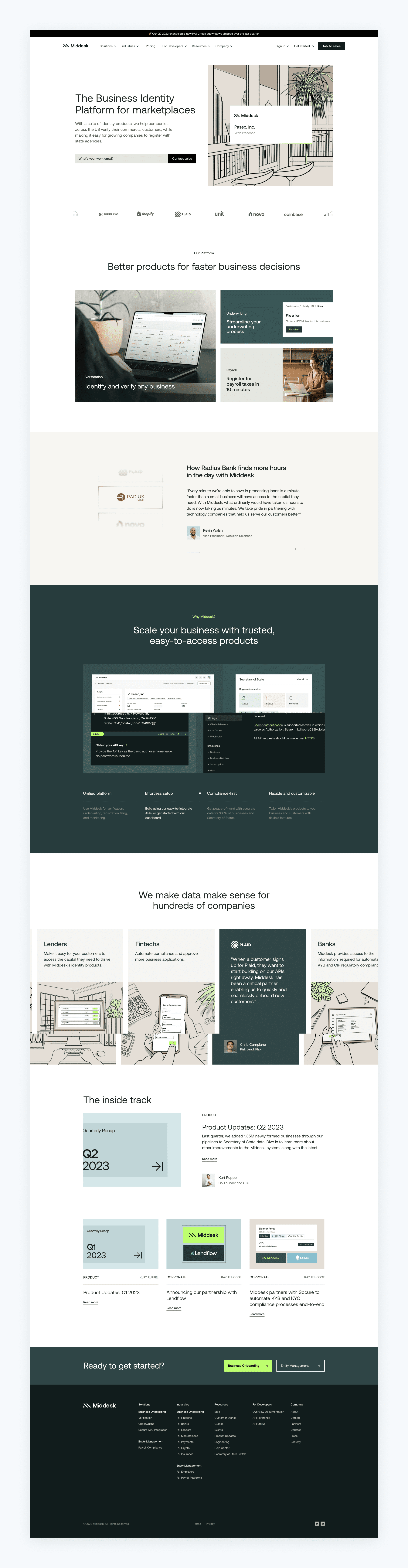 Middesk | 100+ Best Webflow Websites