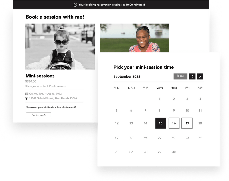 Client and Mini-Session Booking