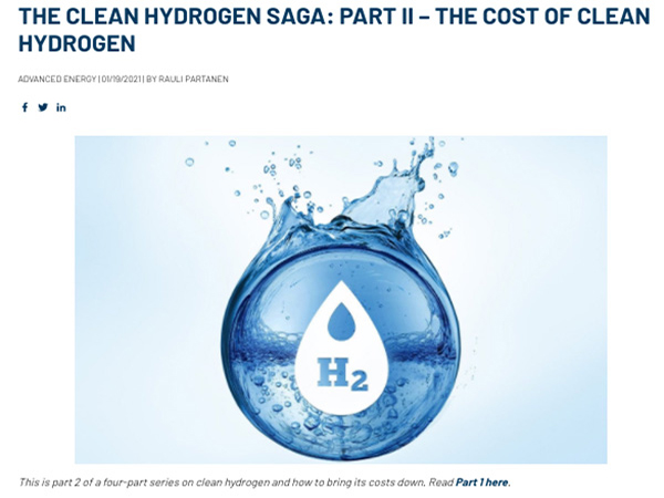 The Clean Hydrogen Saga: Part II – The Cost of Clean Hydrogen
