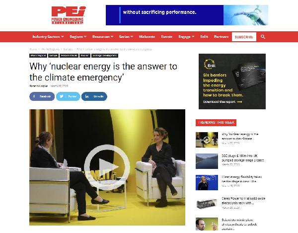 Why ‘nuclear energy is the answer to the climate emergency’