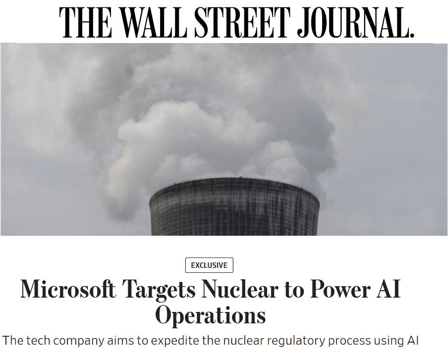 Microsoft Targets Nuclear to Power AI Operations