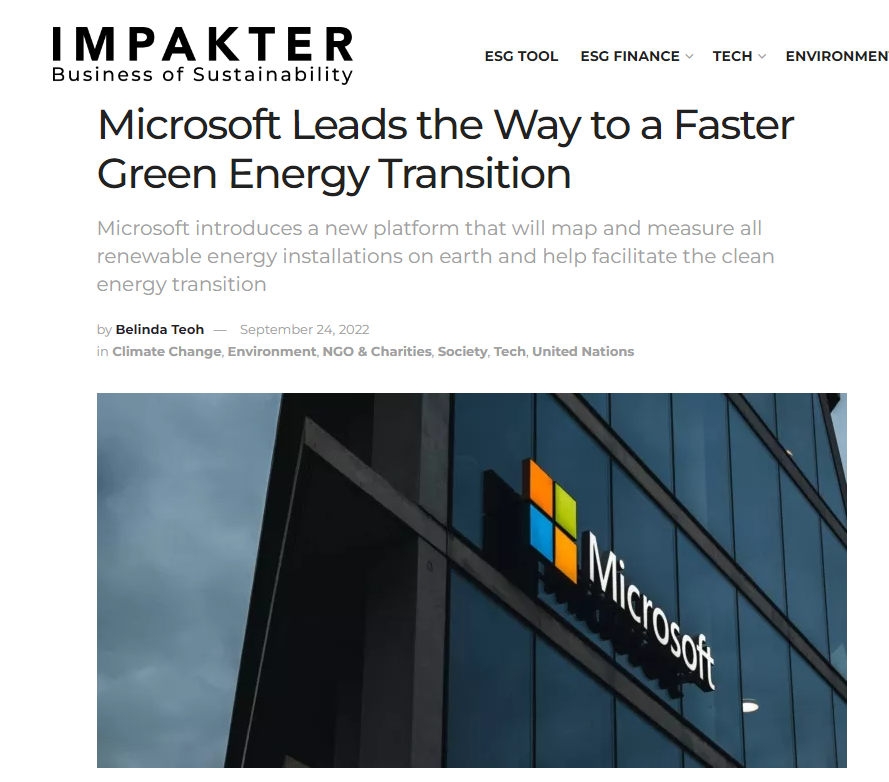 Microsoft Leads the Way to a Faster Green Energy Transition