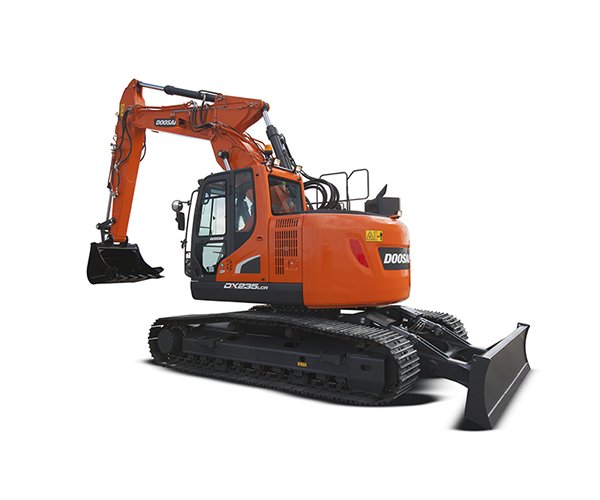23T Excavator - Reduced Swing Radius Hire | Doosan DX235LCR Digger ...