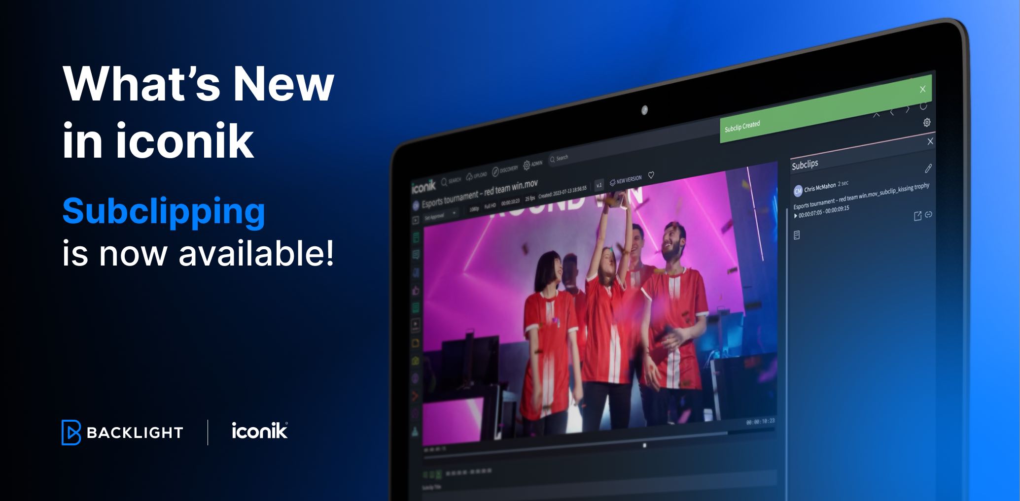 What’s new in iconik – create subclips from your videos