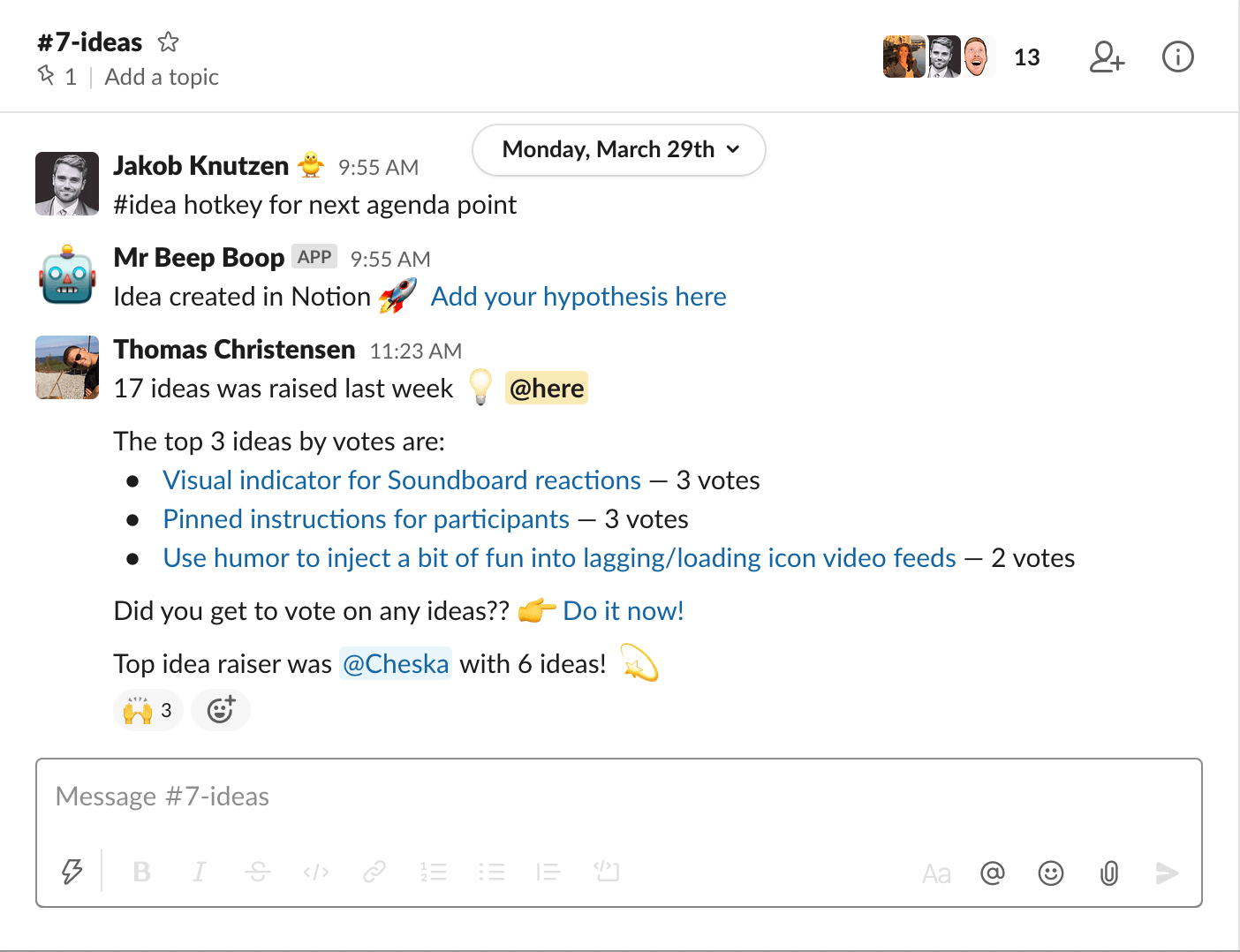How we built an idea engine in Slack