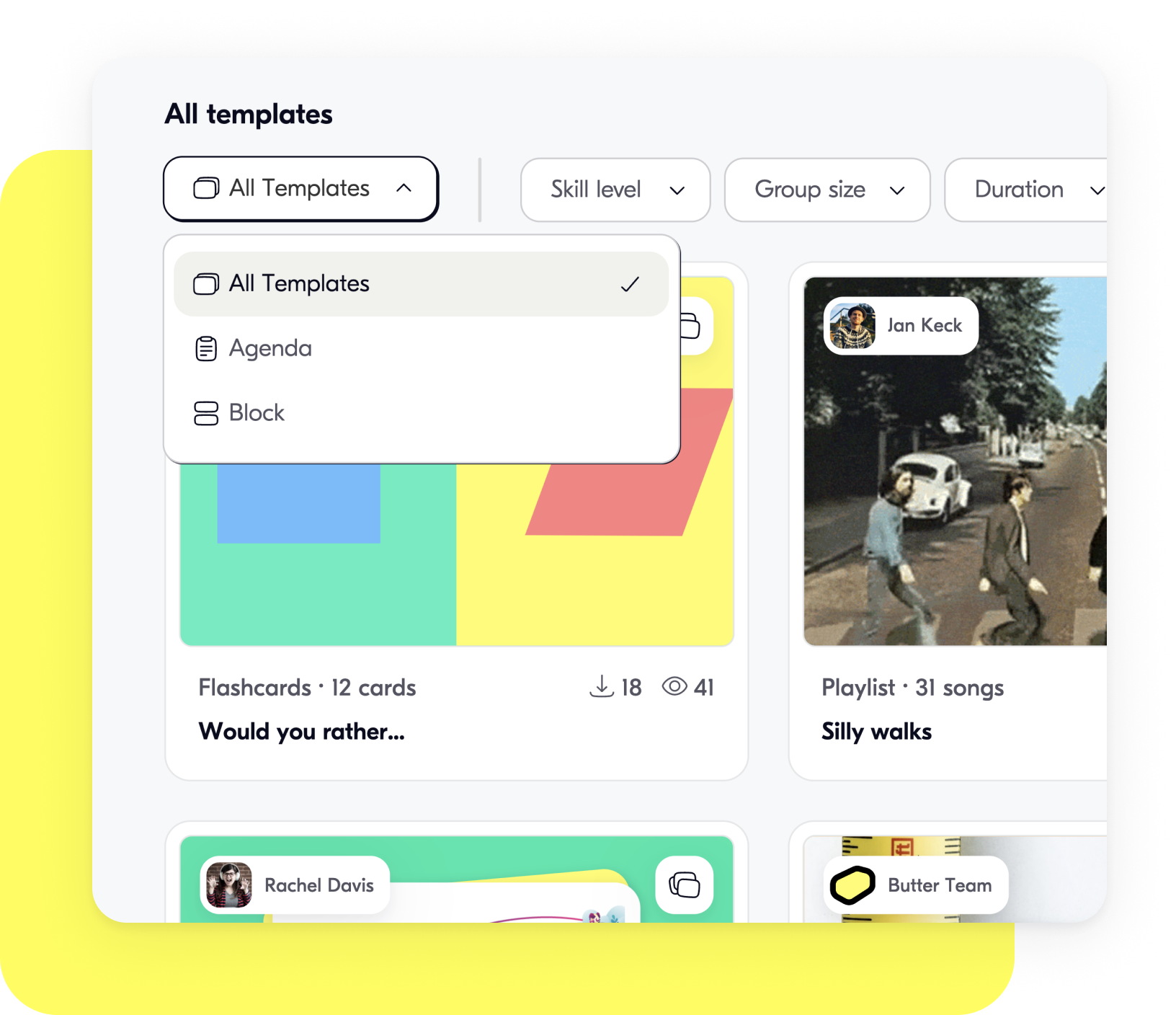 Butter Templates | Boost productivity with reusable templates