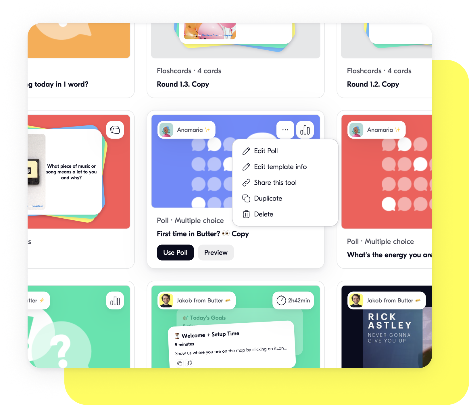 Butter Templates | Boost productivity with reusable templates