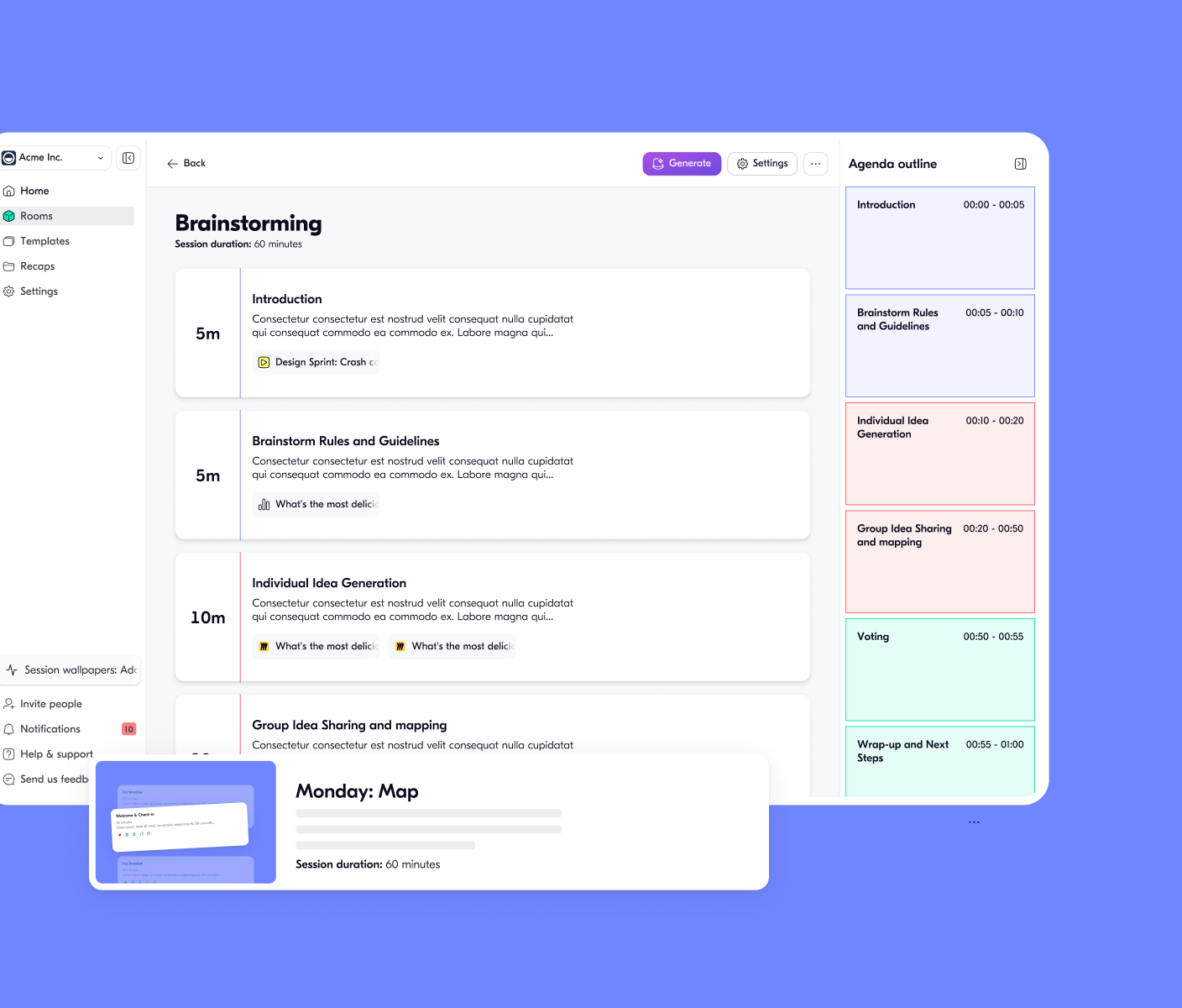 Butter Agenda Planner | Planning tool for virtual workshops