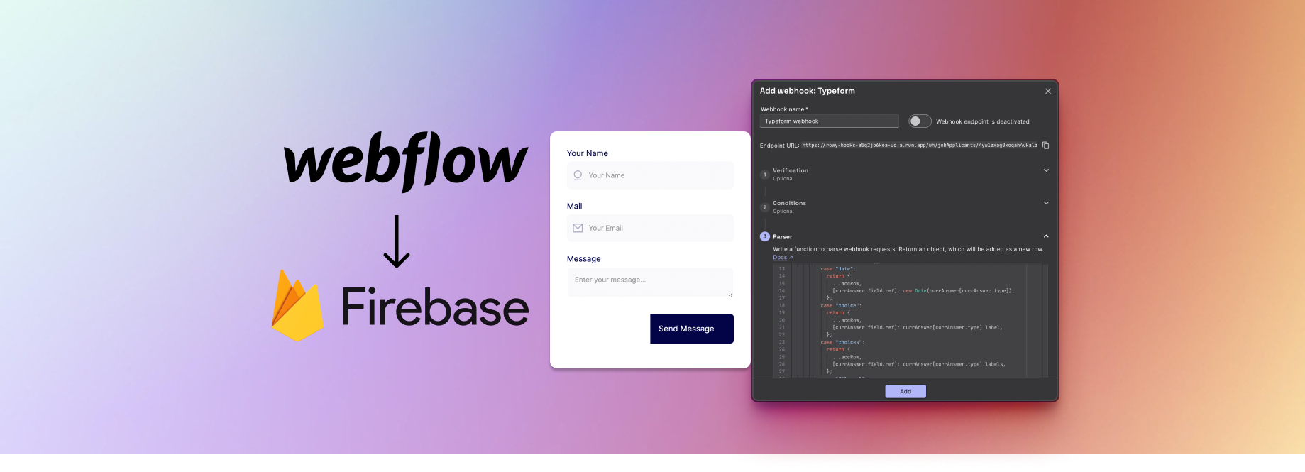 Webflow forms to Firestore
